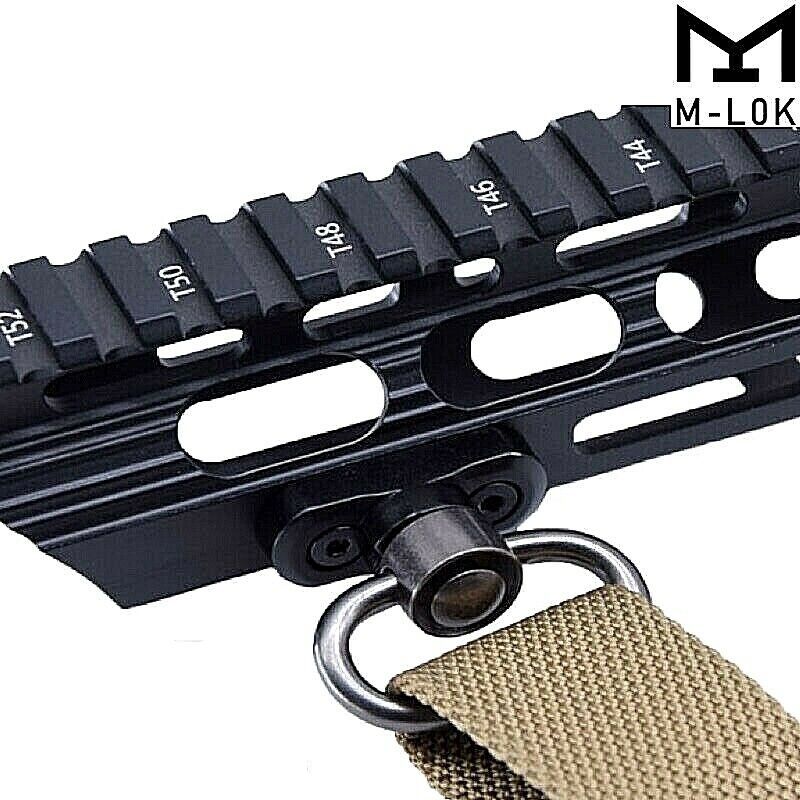 2 Pack M-LOK MLOK Quick Release Sling Mount Push Button QD Sling Swive | TacEx USA