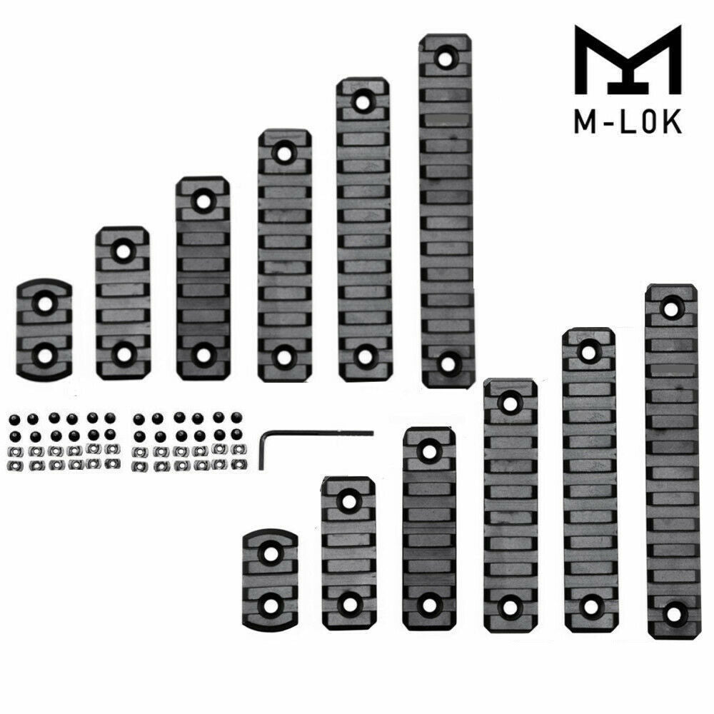 2 Pack 6 PC Set M-Lok Picatinny Weaver Rail Section Aluminum 3 5 7 9 1 ...