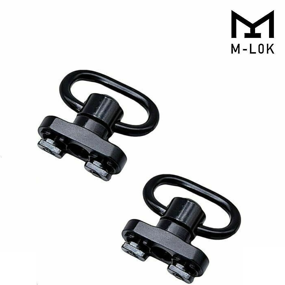 2 Pack M-LOK MLOK Quick Release Sling Mount Push Button QD Sling Swive ...