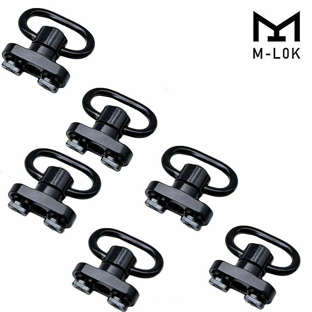6 Pack M-LOK Quick Release Sling Mount Push Button QD Sling Swivel Ada ...
