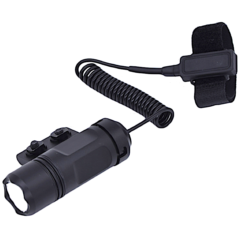 Tactical LED Flashlight M-Lok Rail Mount Torch Pistol-Rifle W/ Pressur ...