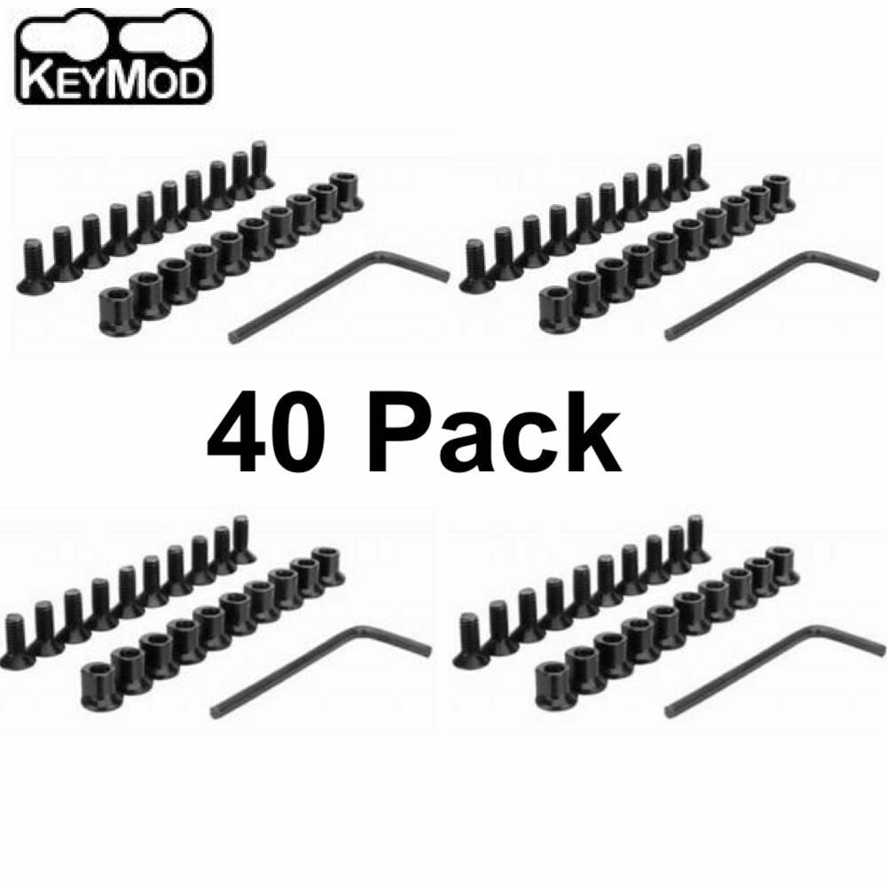 40 Pack KeyMod Key Mod Screw Nut & Replacement Set for Rail Sections W ...